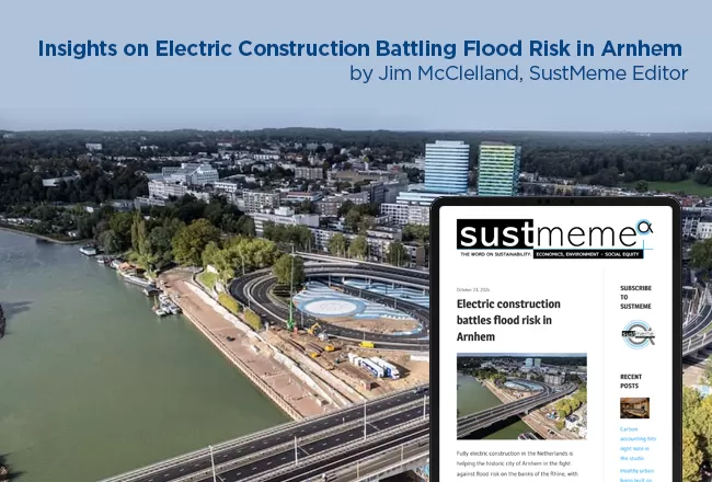 Electric construction battles flood risk in Arnhem - Rönesans