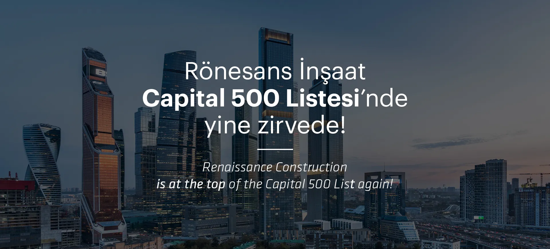 Rönesans Holding Ranking first among the companies with the highest ...